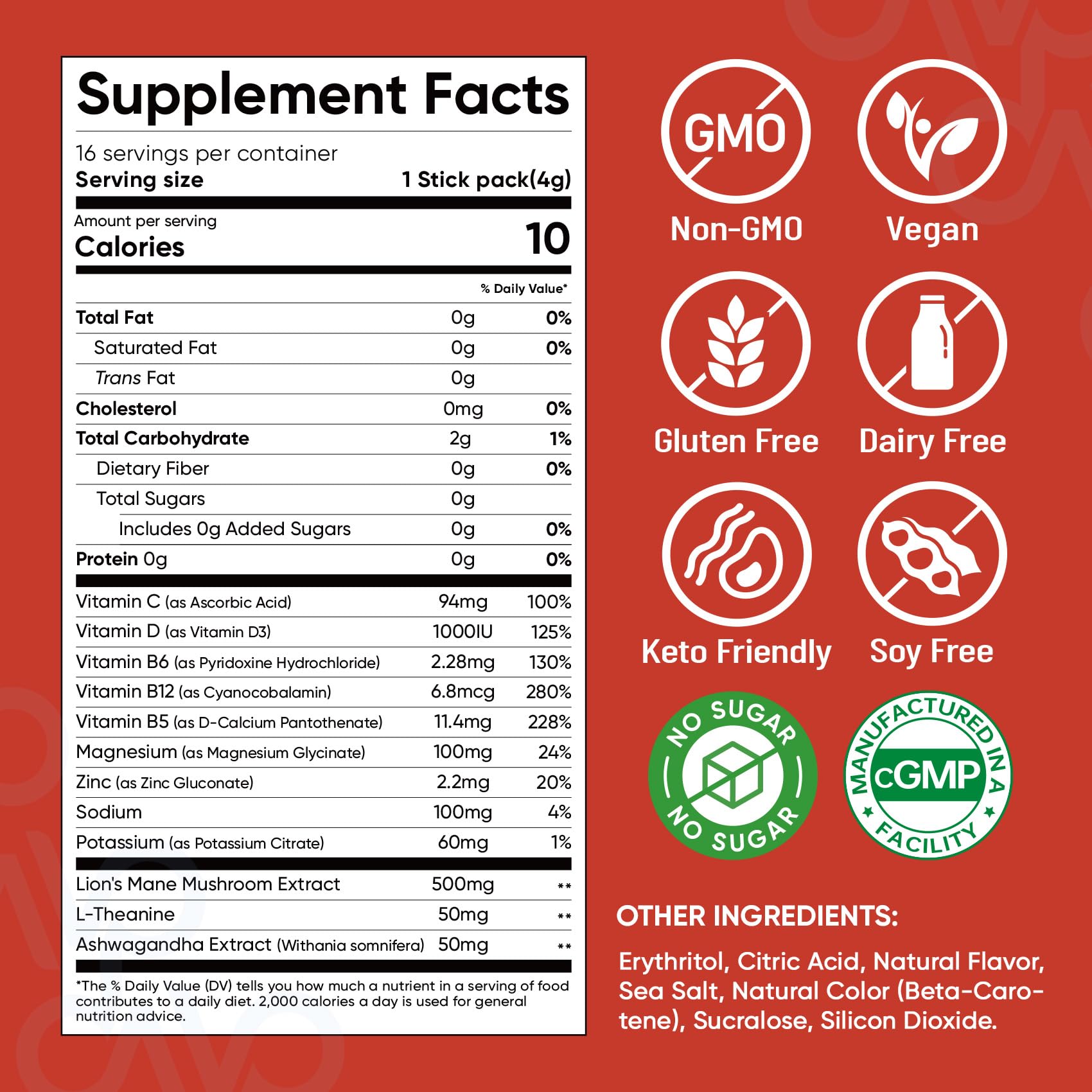 sugar-free orange magnesium blend