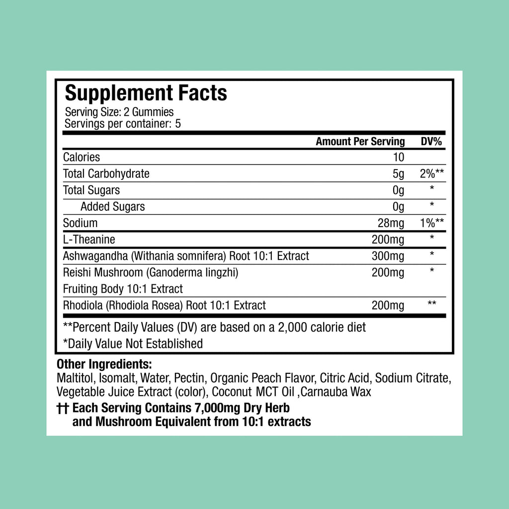 sugar-free peach mushroom supplement