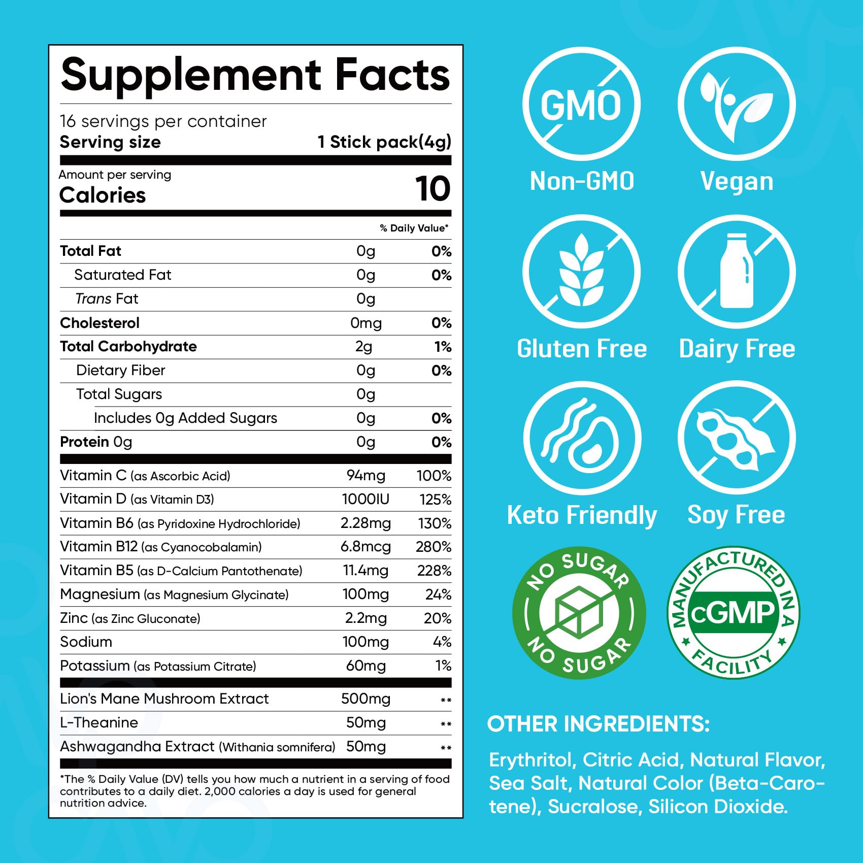 sugar-free pineapple magnesium blend