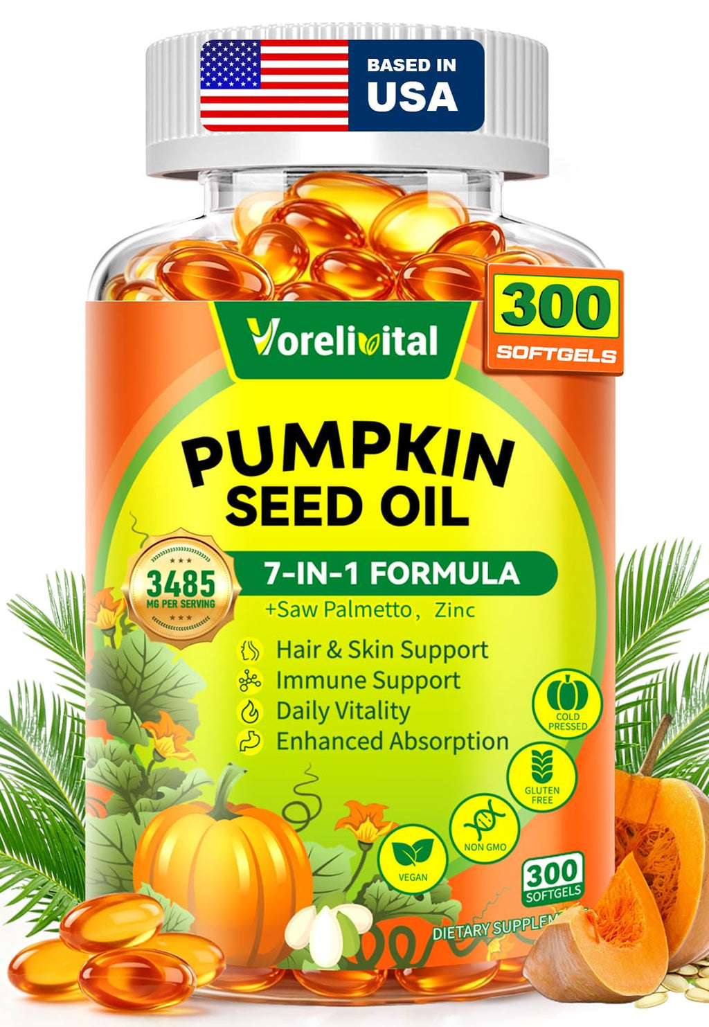 sugar-free pumpkin seed oil softgels