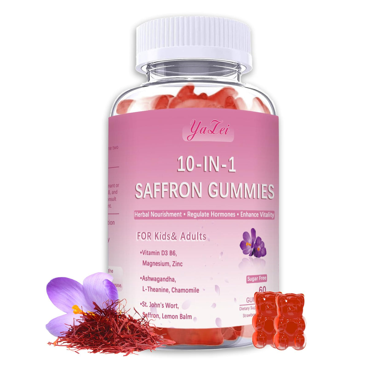 sugar free saffron gummies for wellness