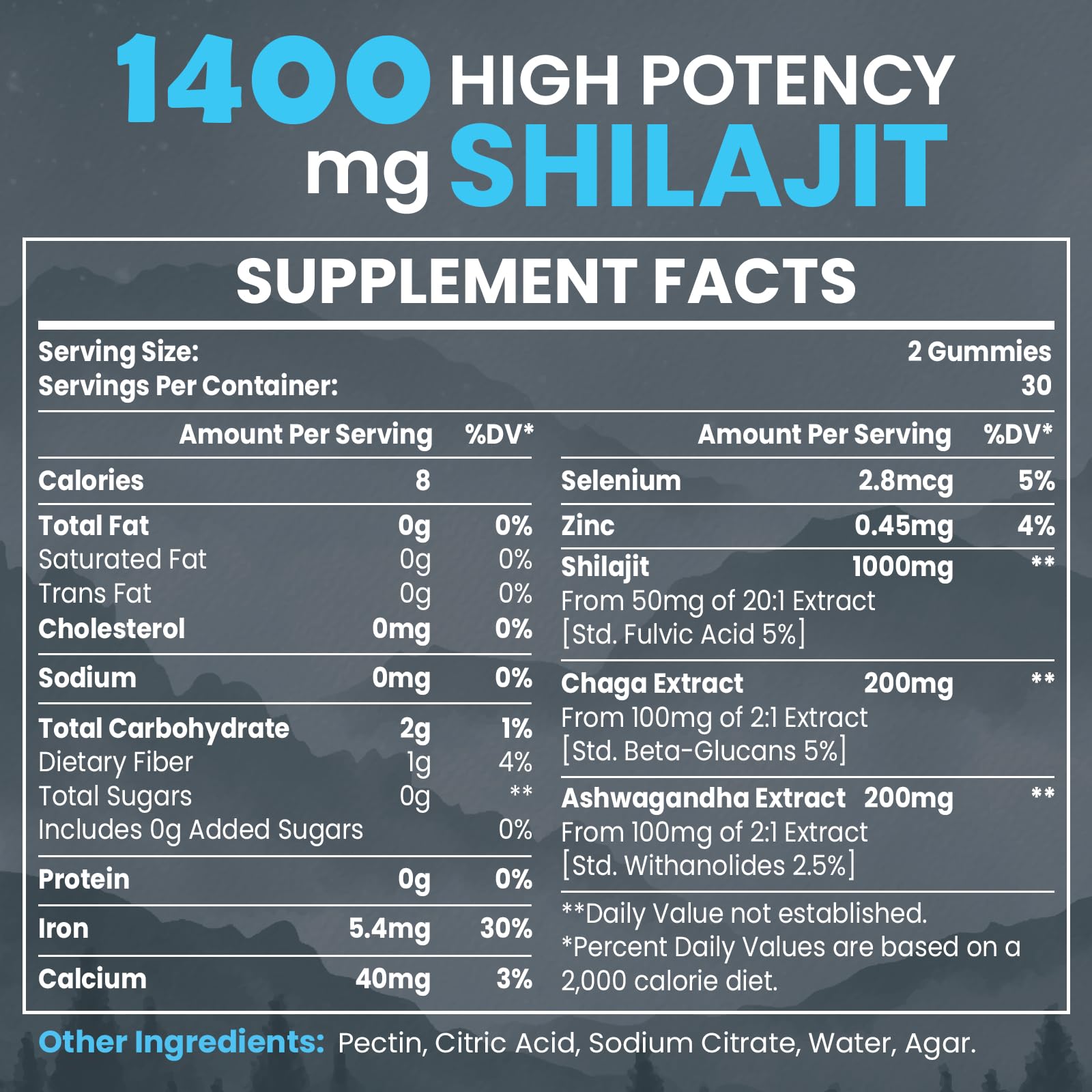 Sugar-free Shilajit gummies for immunity