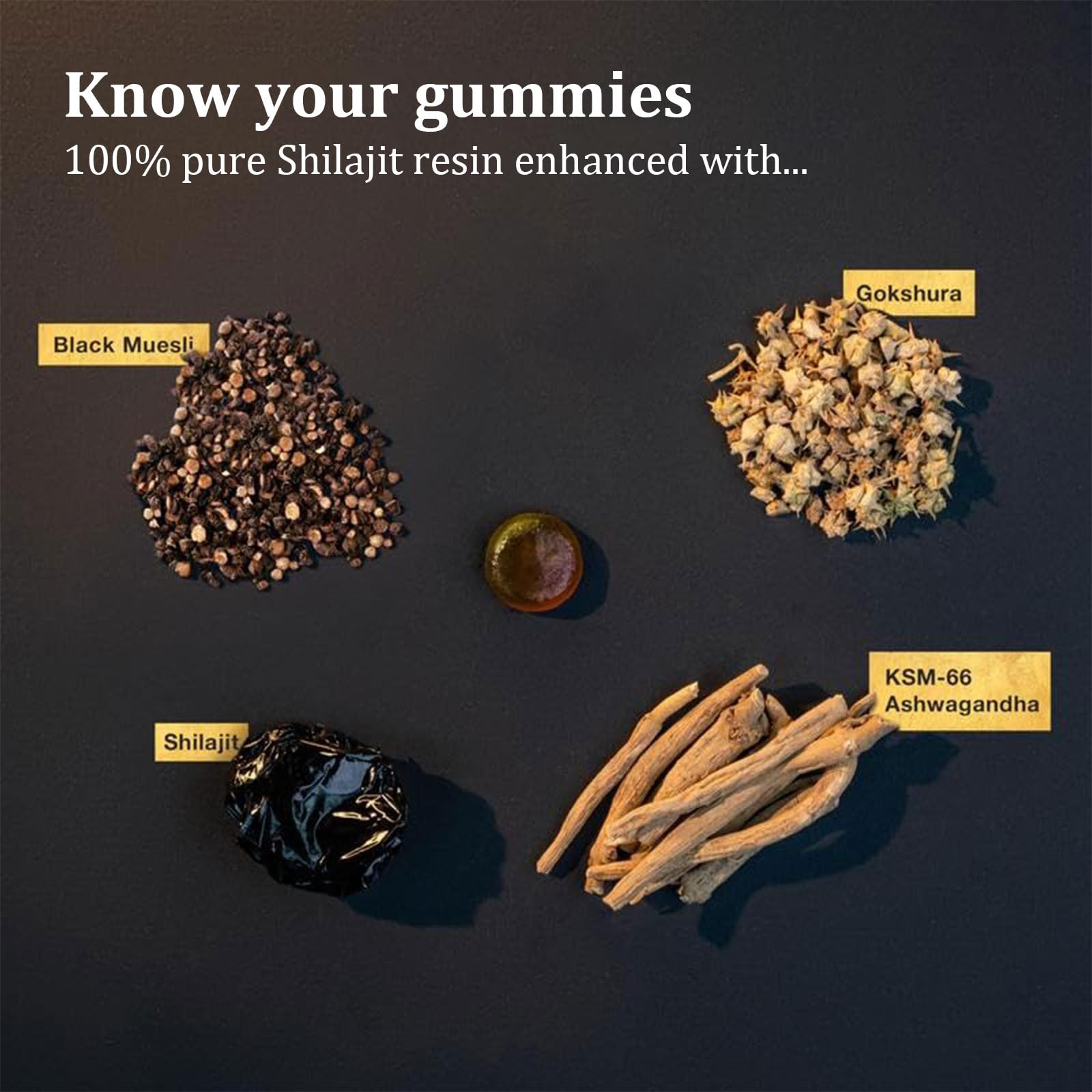 sugar-free shilajit gummies for wellness