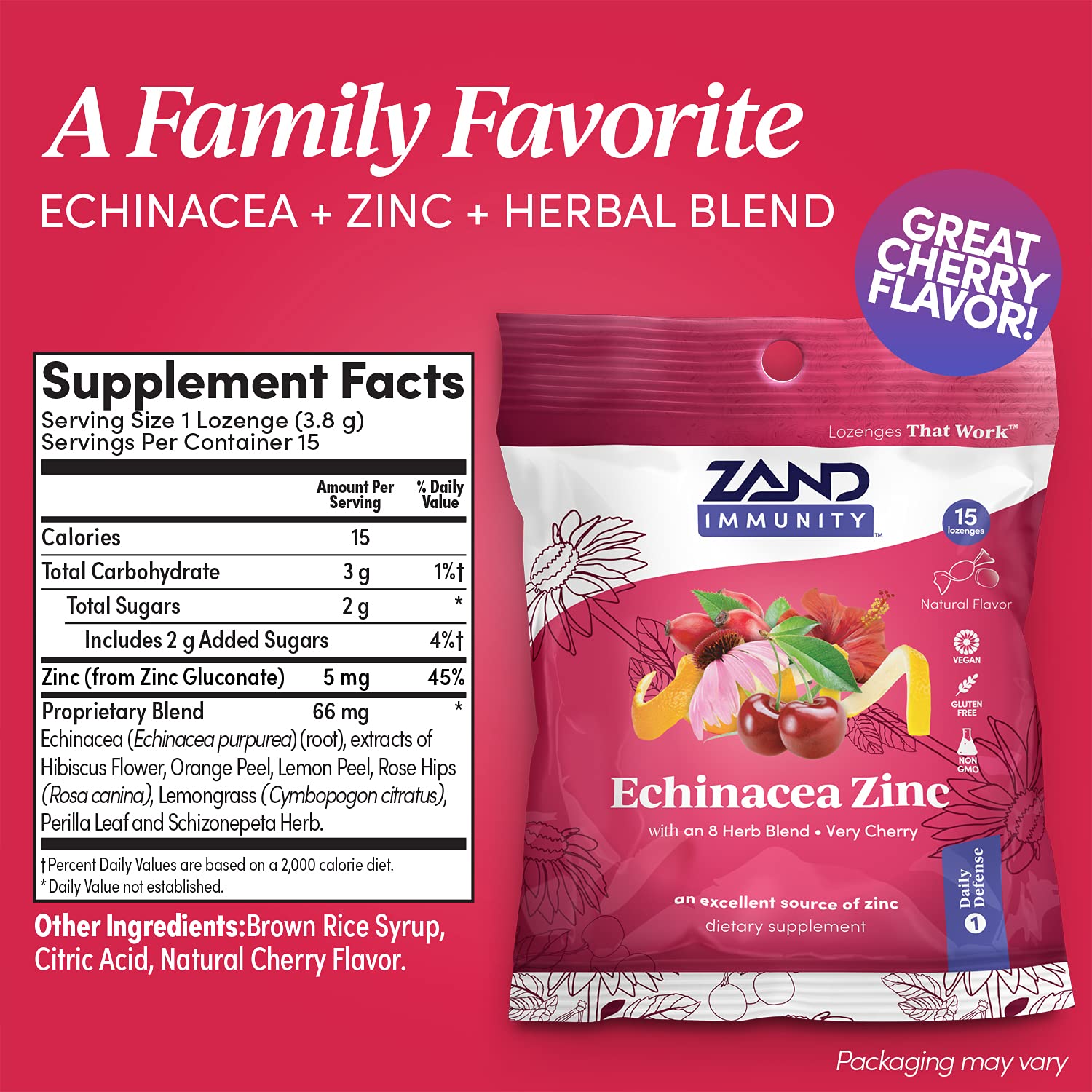 sugar-free throat drops with echinacea