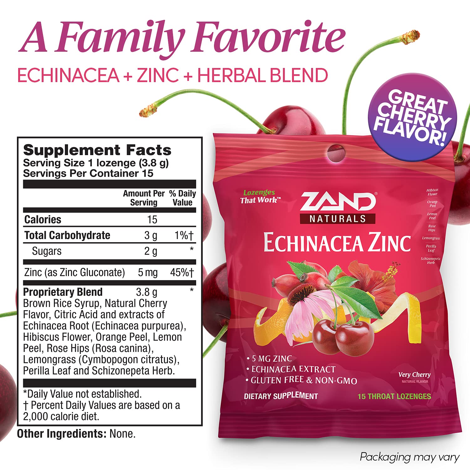 sugar-free throat lozenges with echinacea