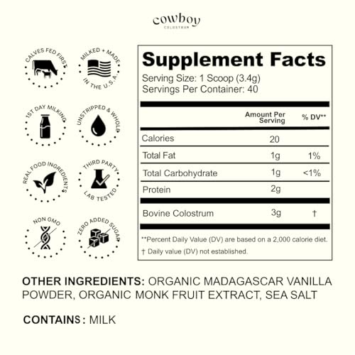 Sugar free vanilla colostrum benefits