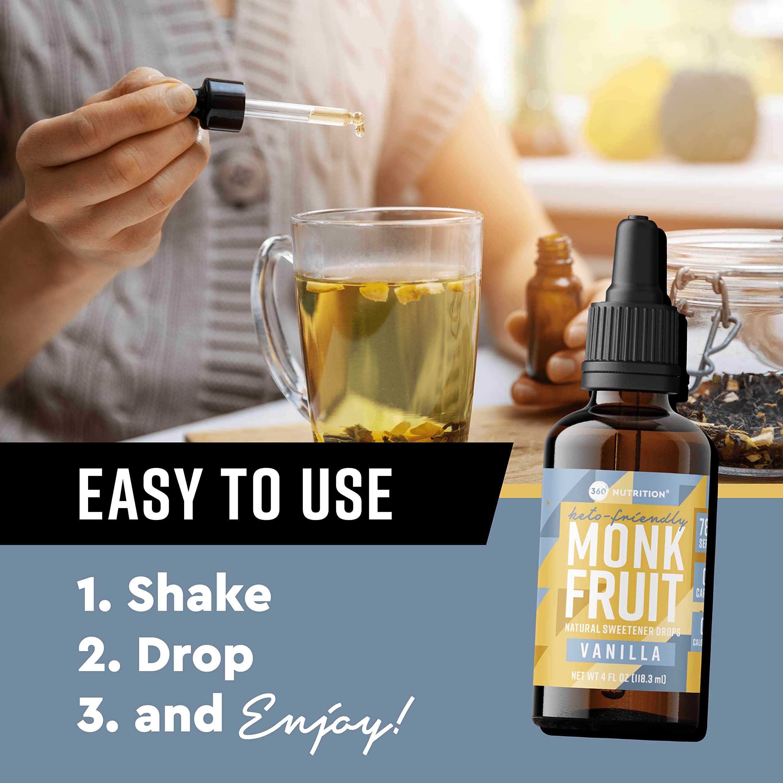 sugar-free vanilla flavouring option
