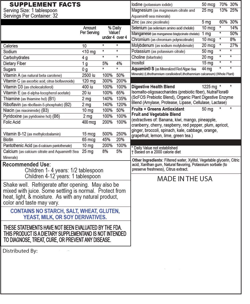 Sugar free vitamins for picky eaters
