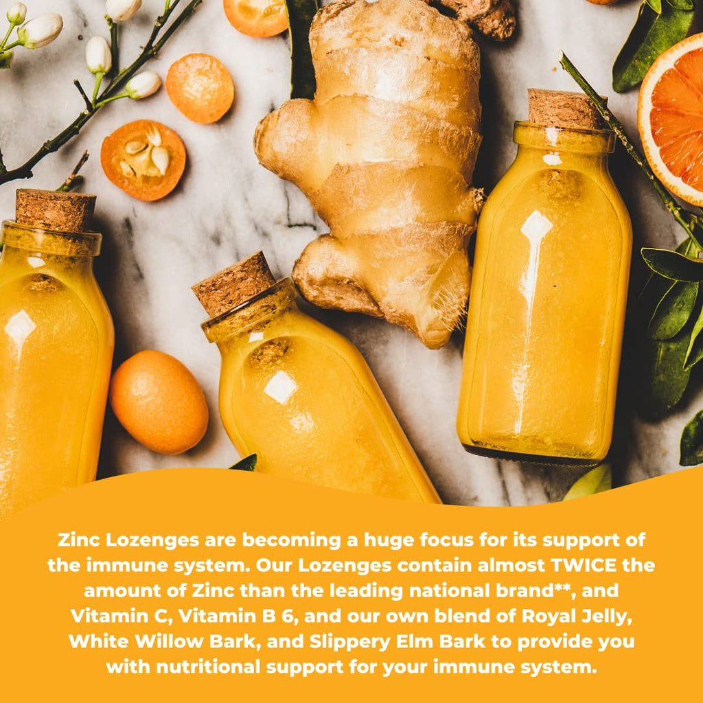 Sugar-free zinc lozenges with vitamin benefits