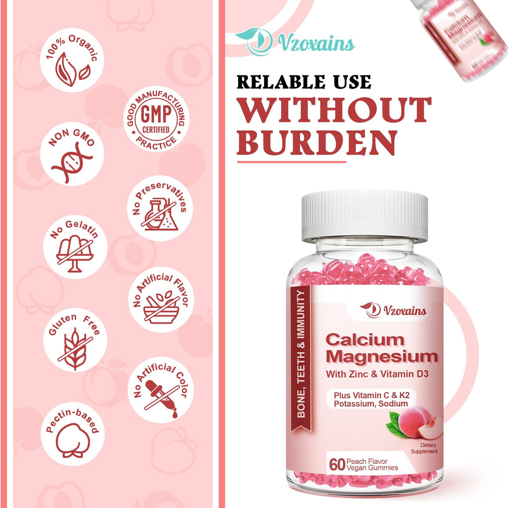 sugarless calcium magnesium zinc gummies