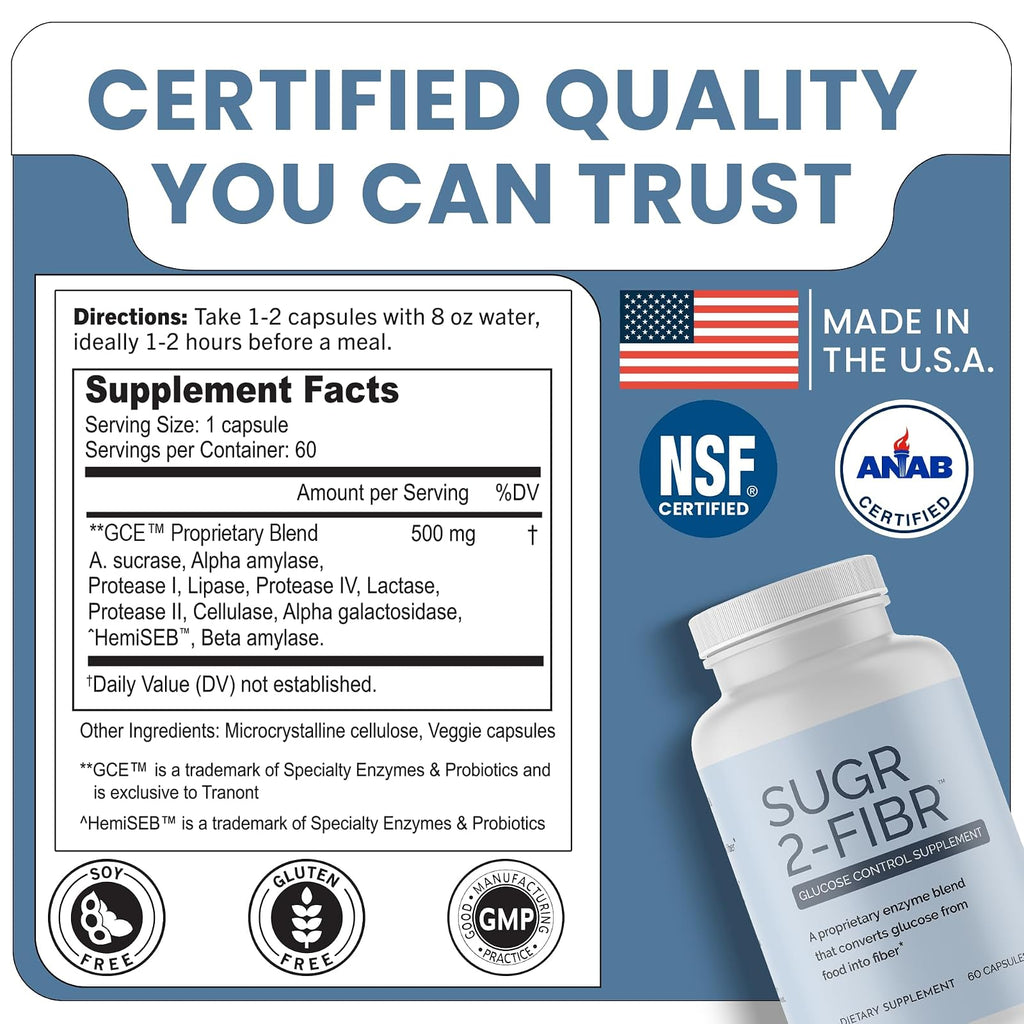 Sugr-2-Fibr capsules for healthy gut