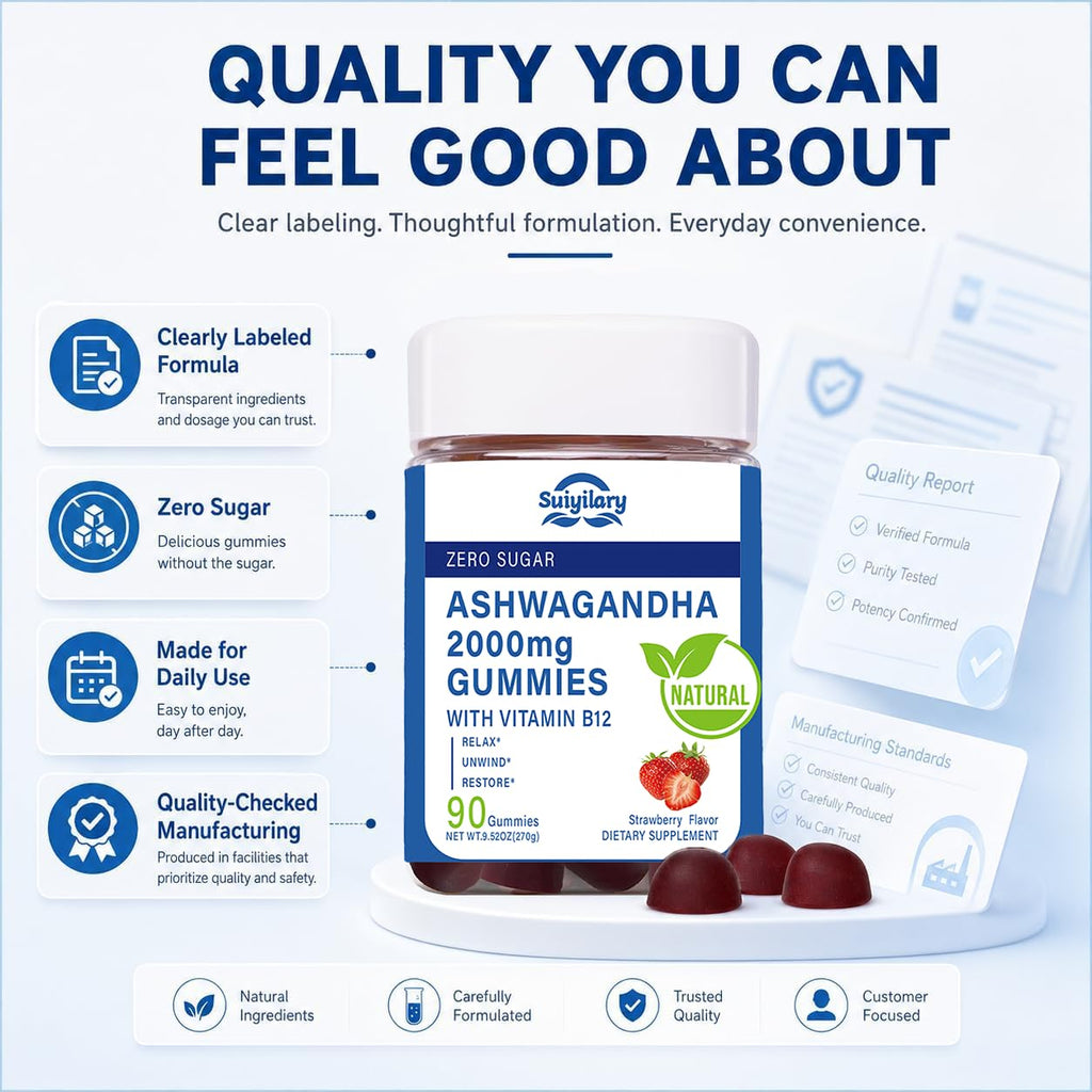 Suiyilary ashwagandha gummies for immune support