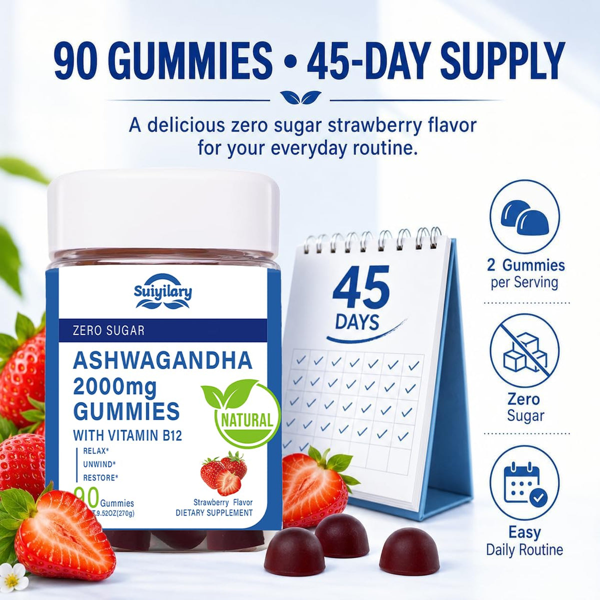 Suiyilary ashwagandha gummies for mood enhancement