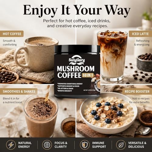 Suiyilary mushroom coffee for overall wellness