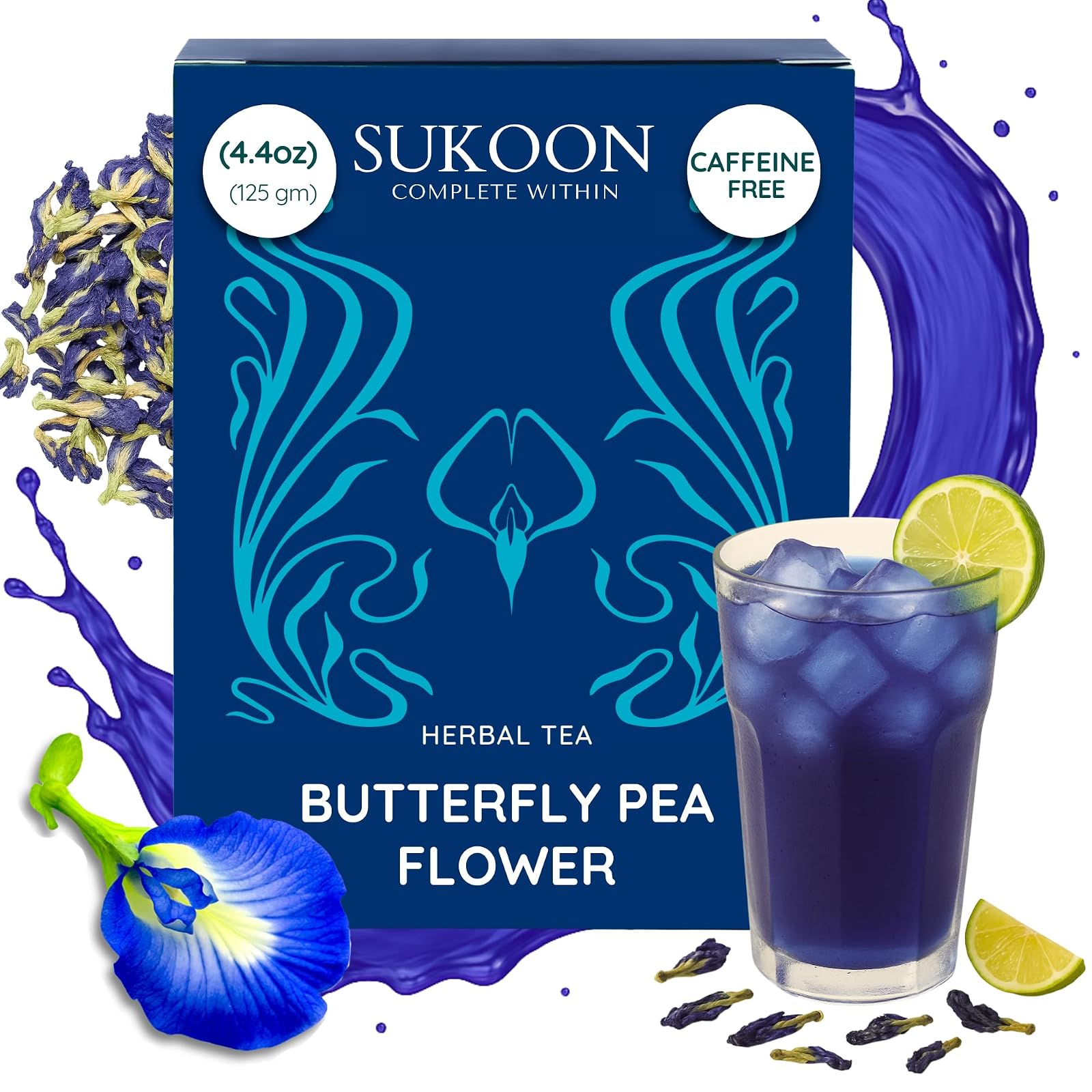 Sukoon butterfly pea flower tea