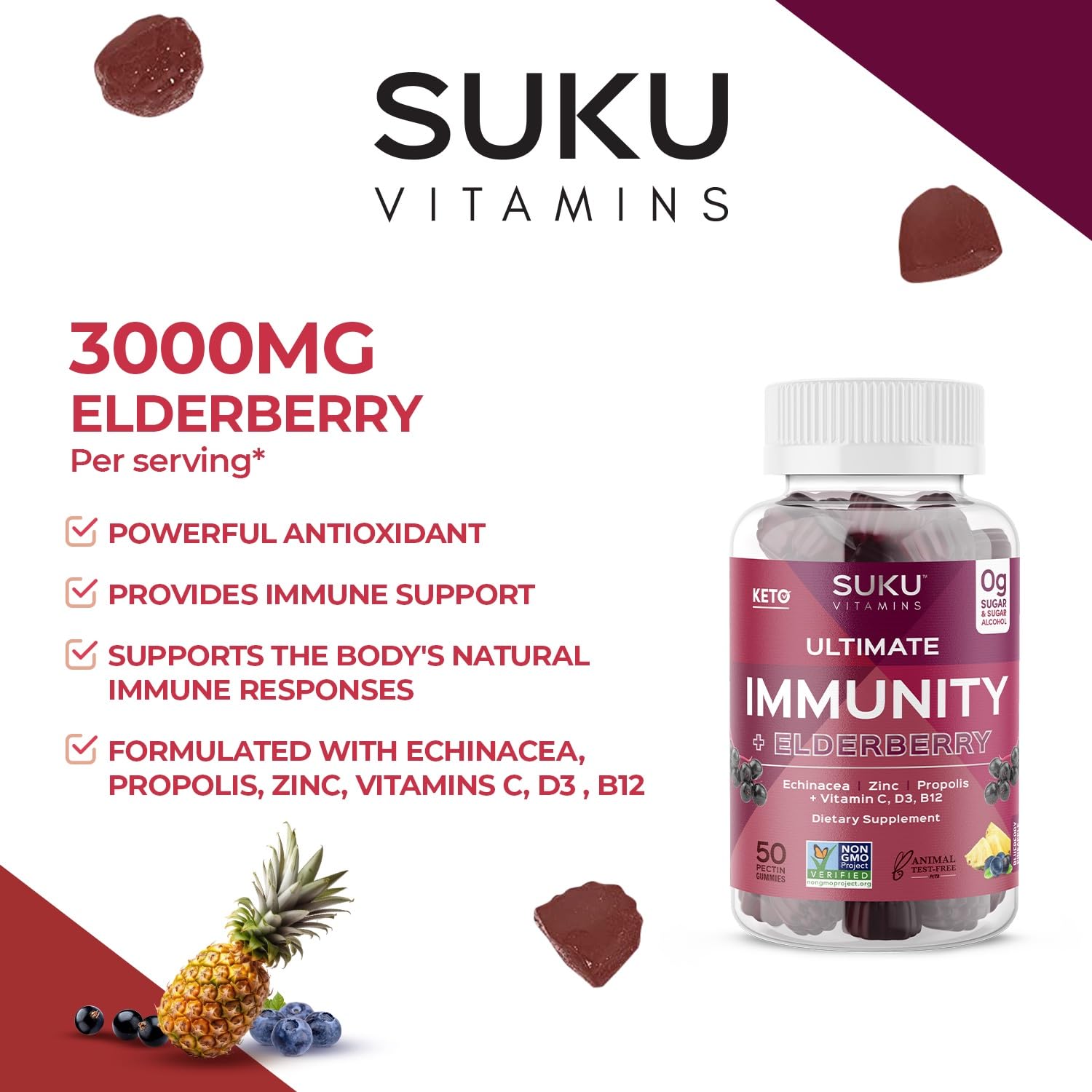 SUKU elderberry gummies for seasonal wellness