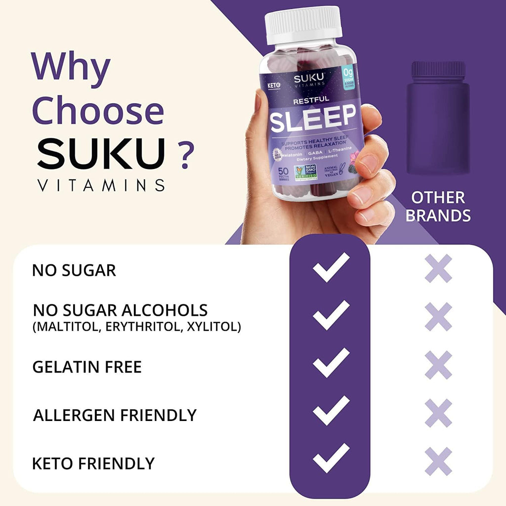 SUKU melatonin for improved sleep routine
