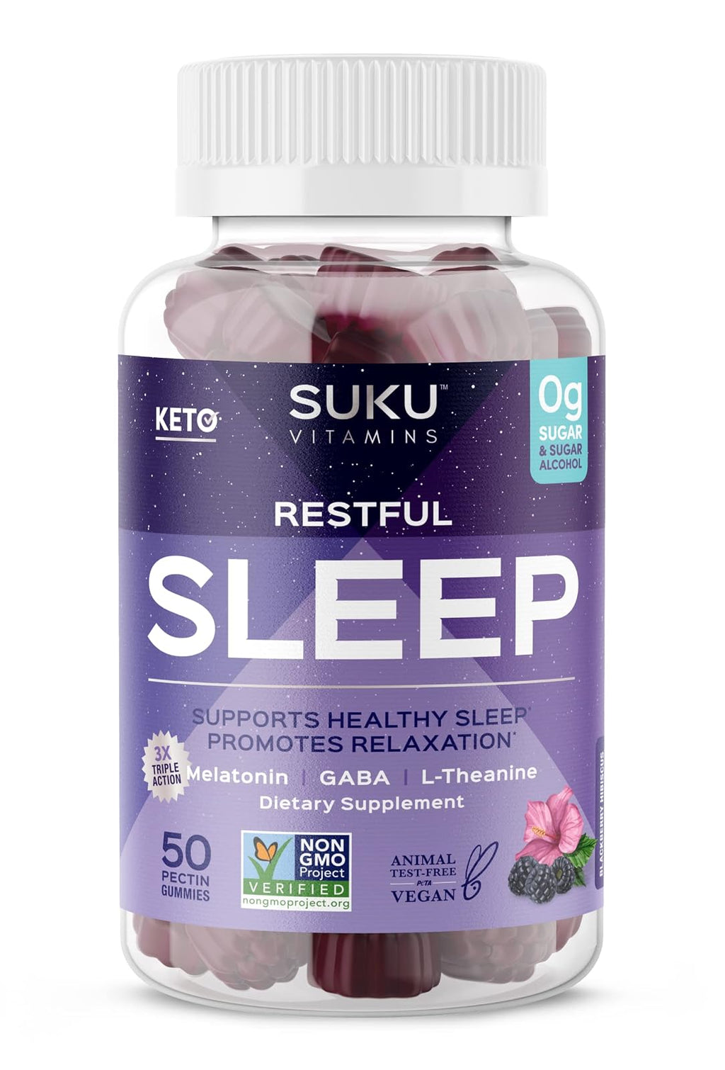 SUKU melatonin gummies for restful sleep