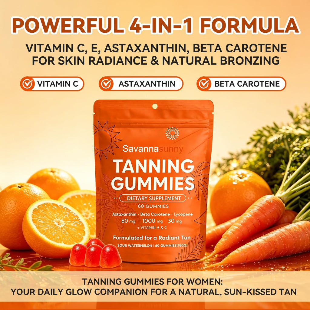 sun-kissed glow with tanning gummies