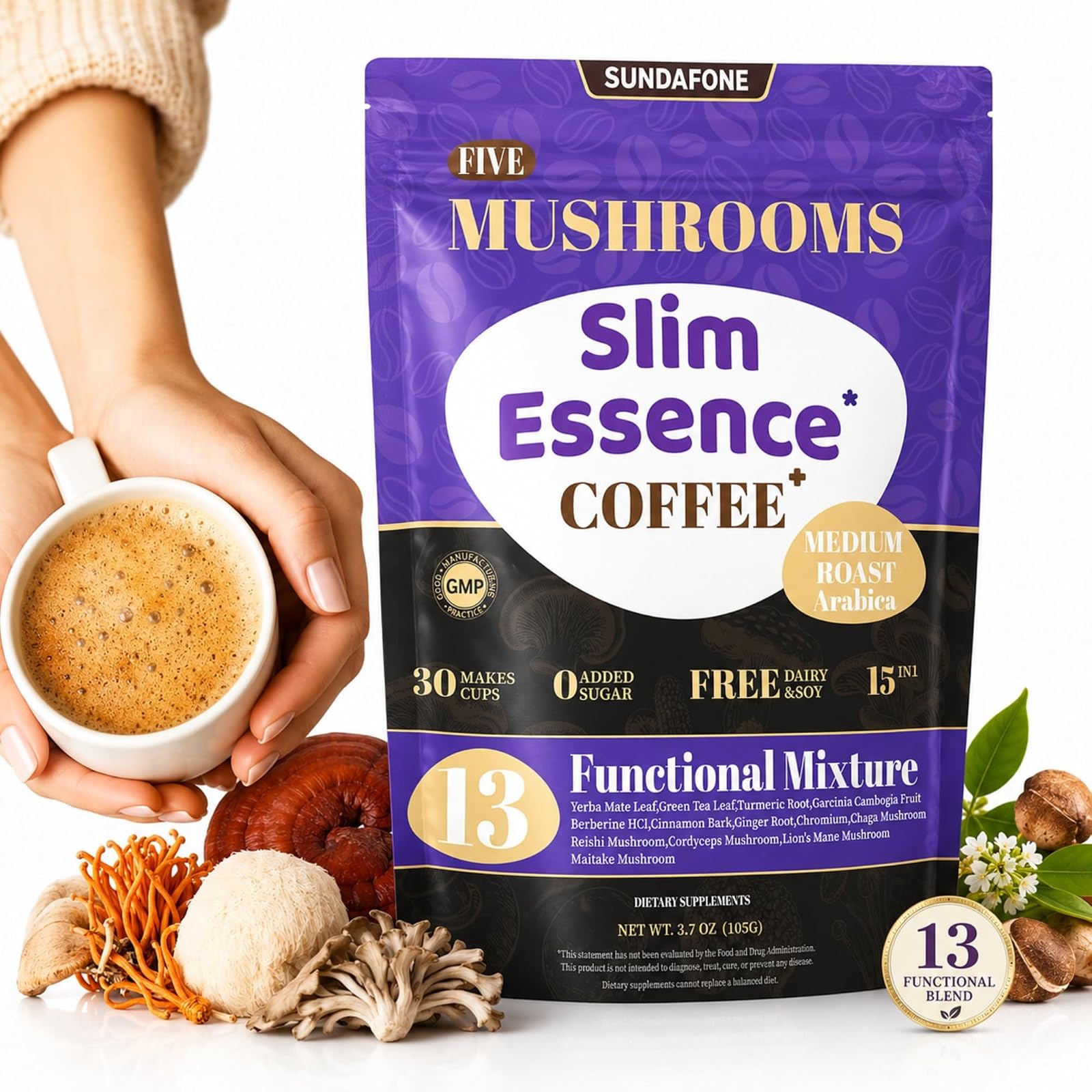 SUNDAFONE mushroom coffee instant blend
