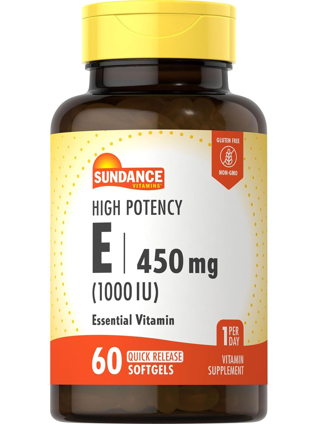 Sundance vitamin E softgels for skin health
