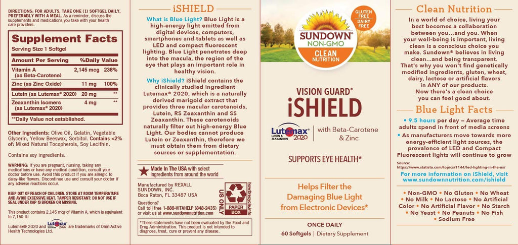 Sundown Vision Guard softgels for eyes