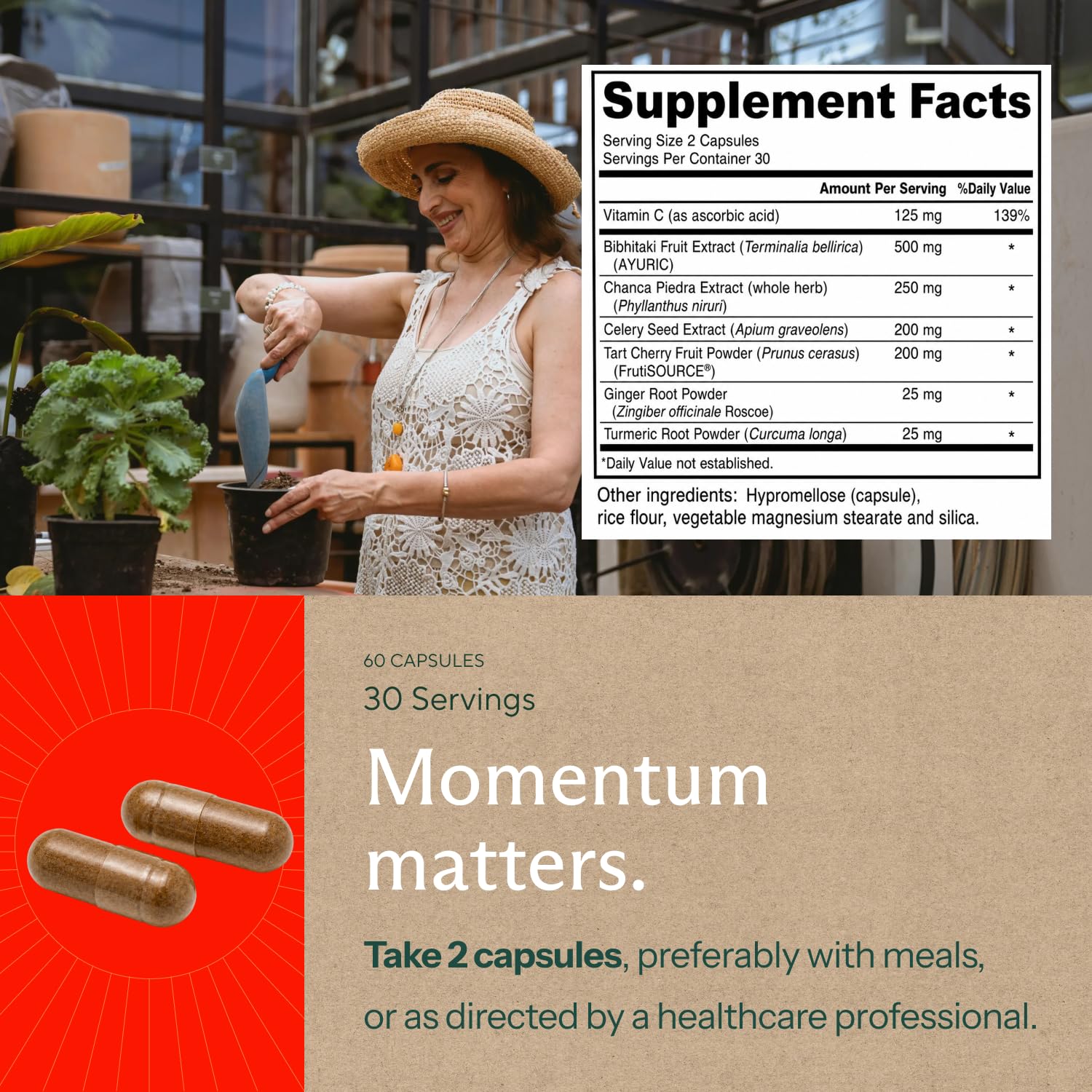 Sunergetic cranberry supplement capsules