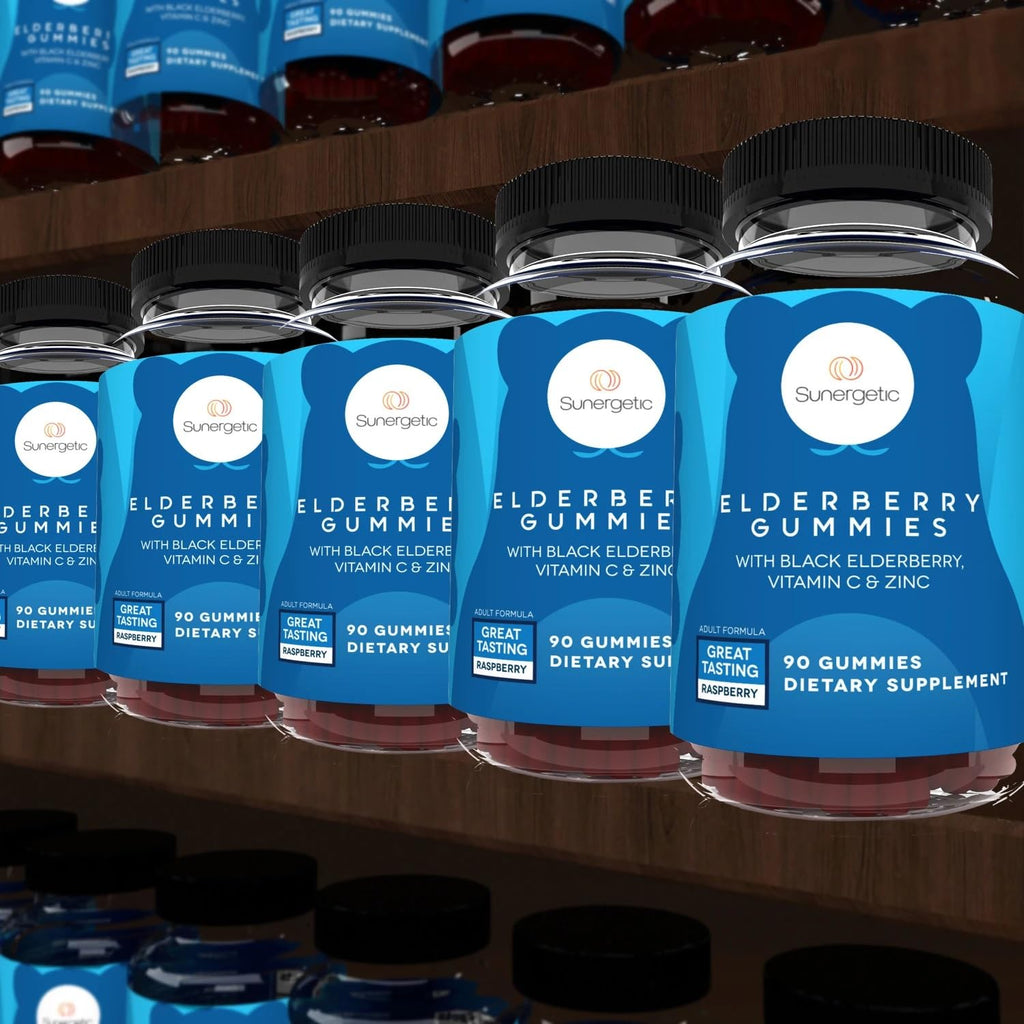 Sunergetic elderberry syrup alternative gummies