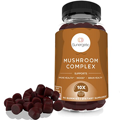 Sunergetic mushroom gummies for stress management