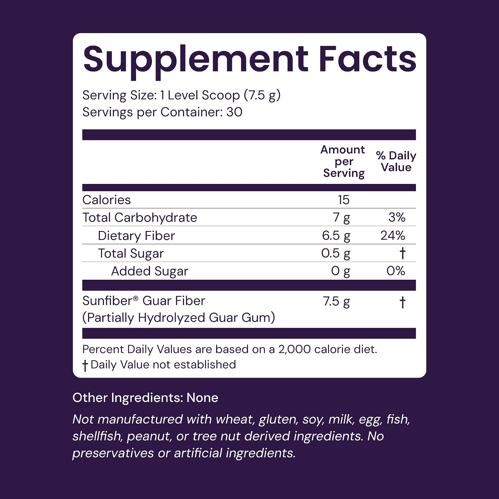 Sunfiber dietary fibers for gut health