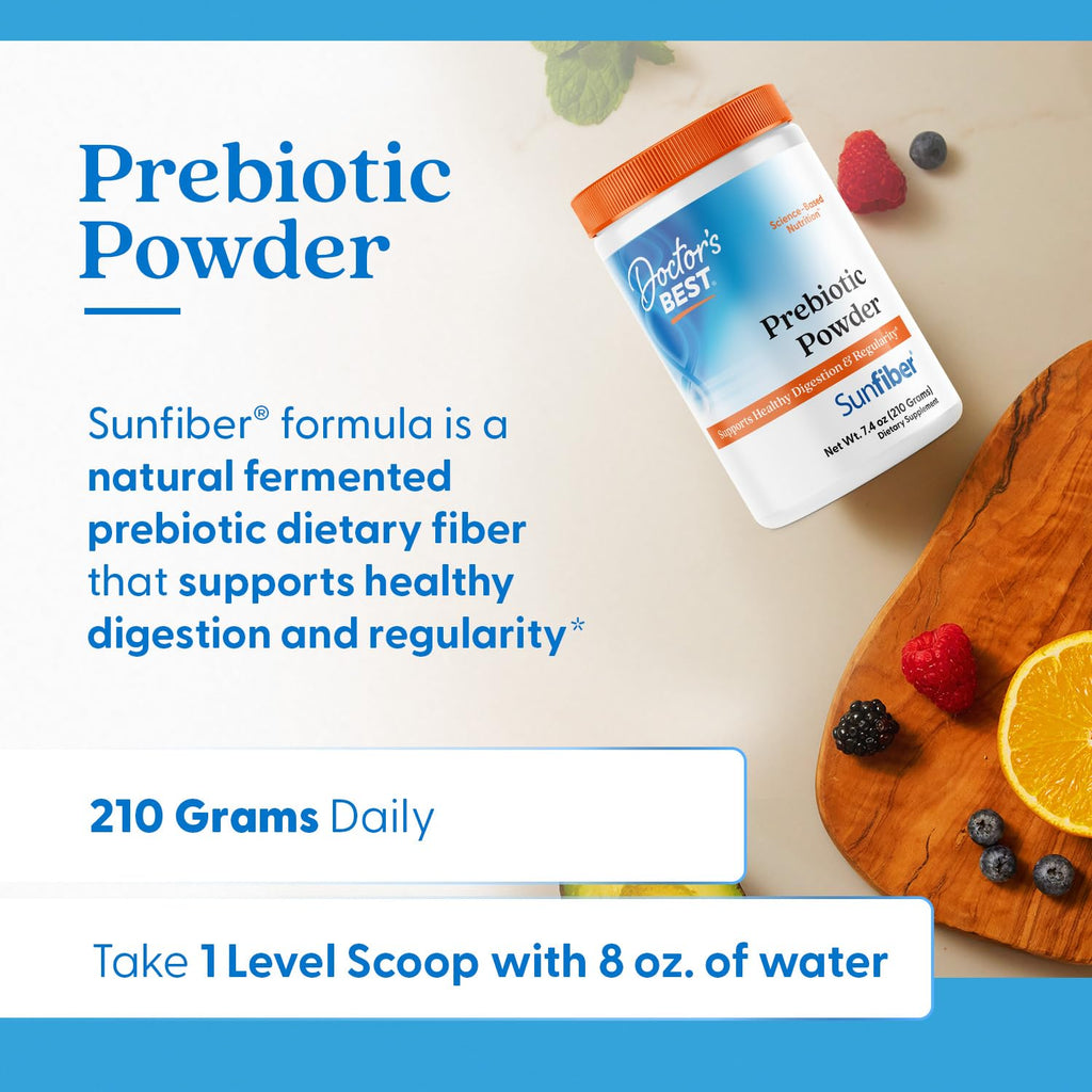 Sunfiber prebiotic powder for digestive support
