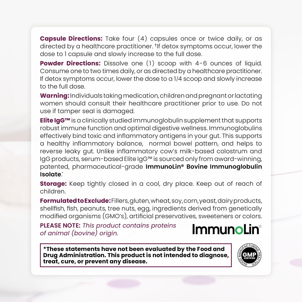 Sunflower lecithin in IgG formula