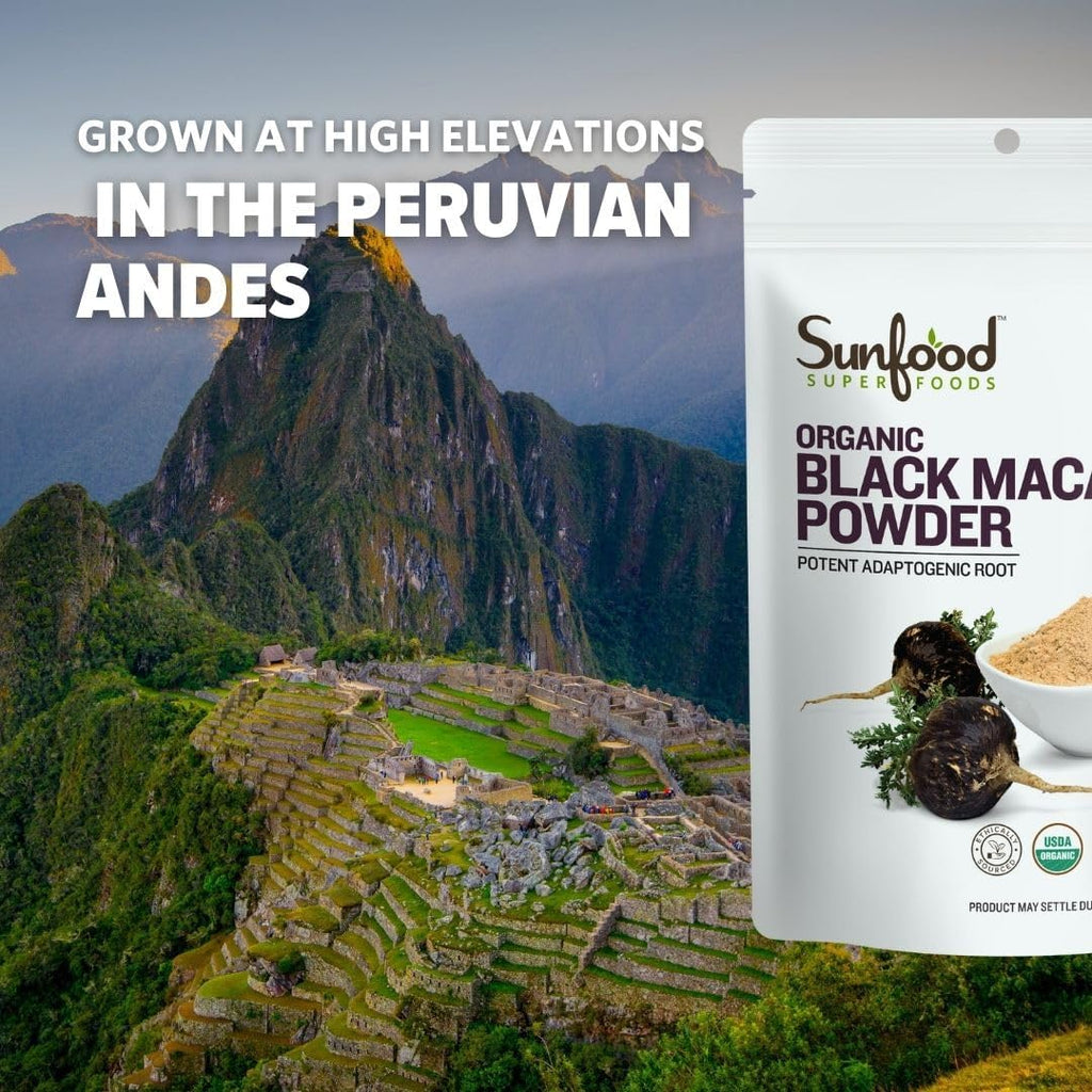Sunfoods black maca powder nutrition