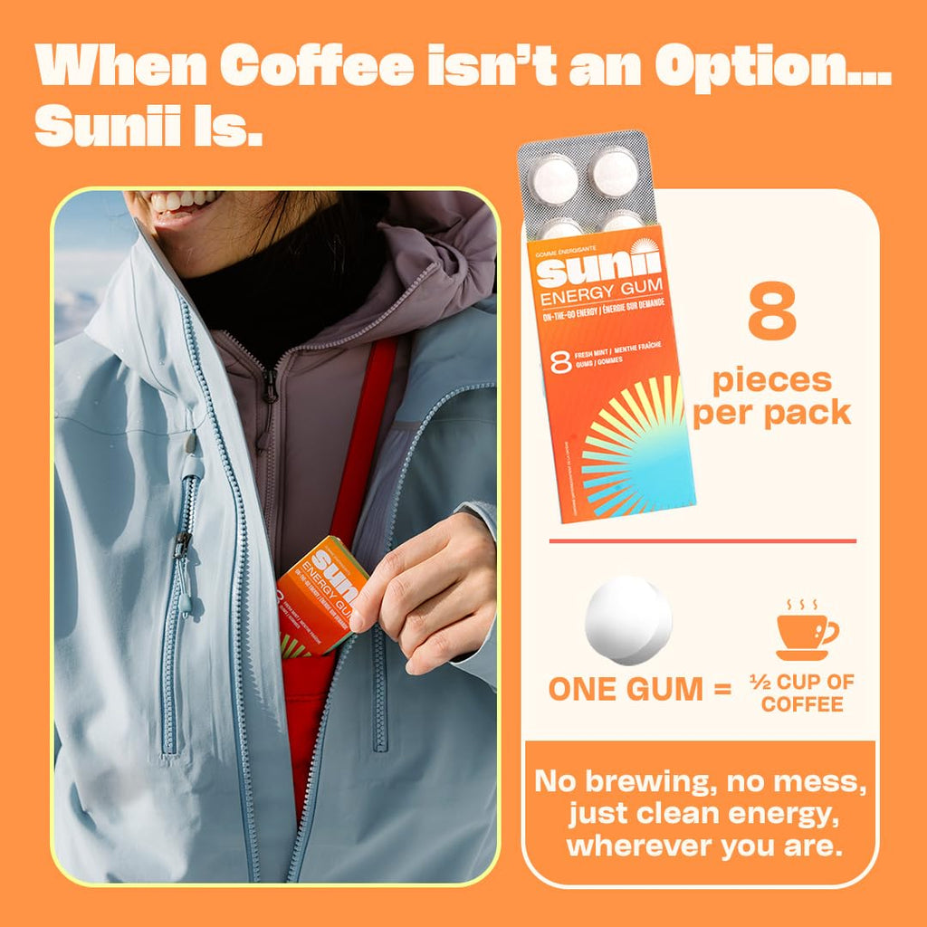 Sunii gum for mental clarity and energy