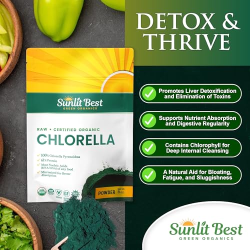 Sunlit chlorella for detox support