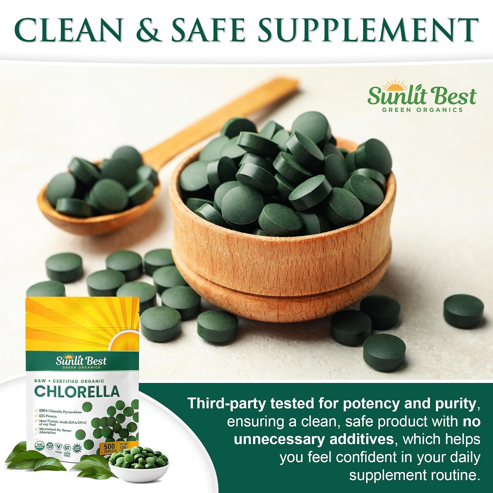 Sunlit chlorella for immune support