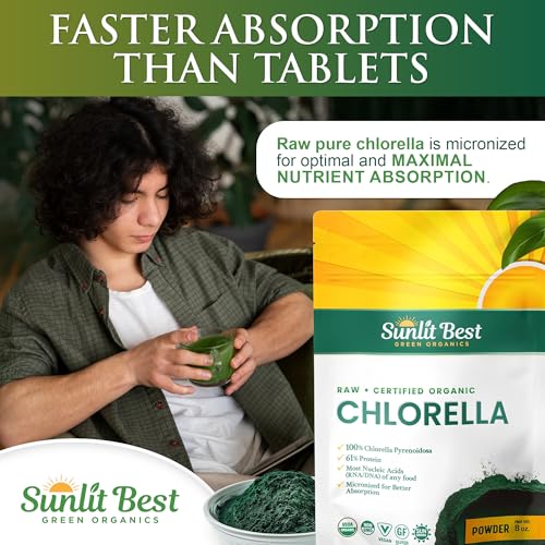 Sunlit chlorella for smoothie recipes