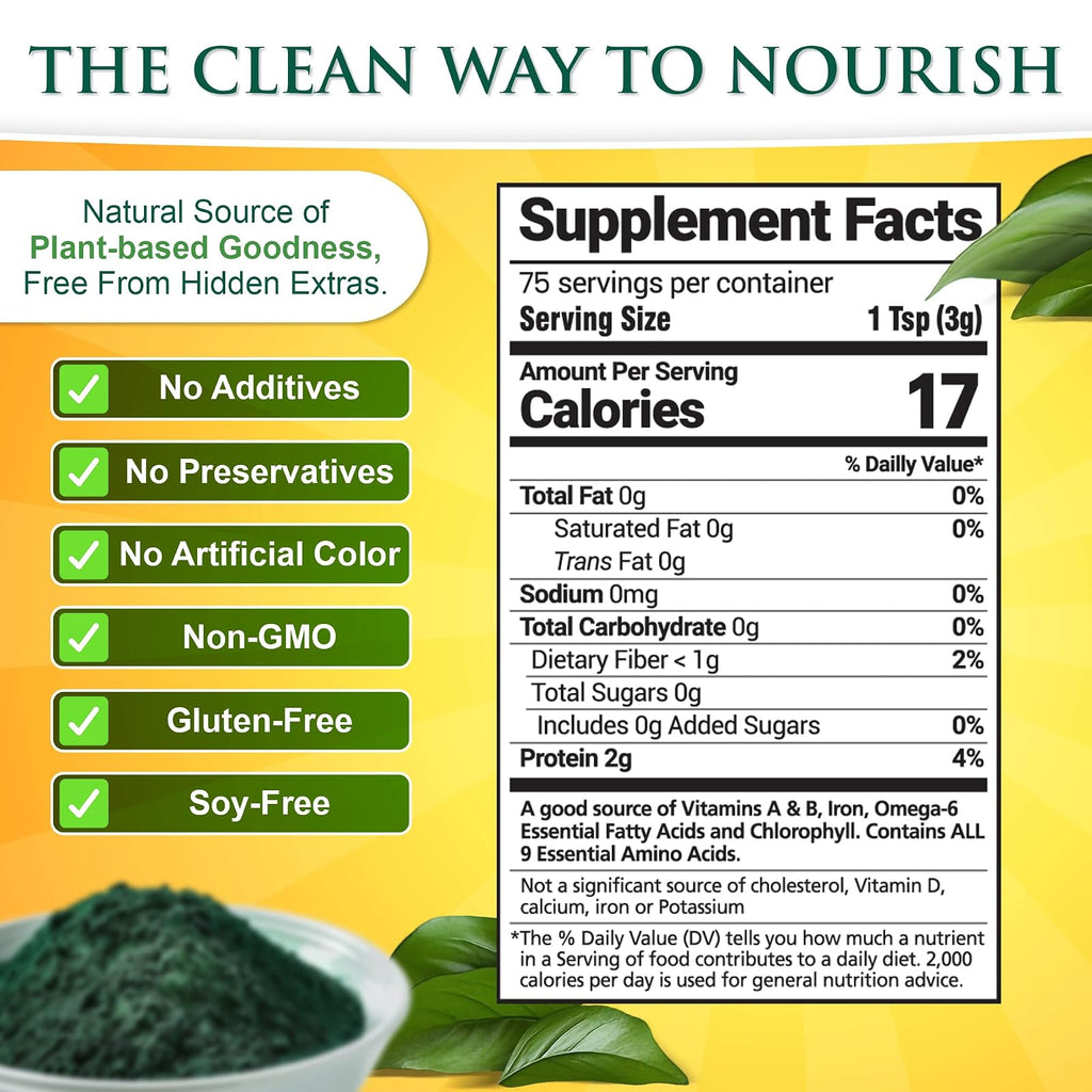 Sunlit chlorella spirulina for energy