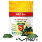 Sunlit Chlorella Spirulina tablets for energy