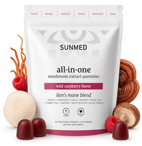 SUNMED mushroom gummies for wellness