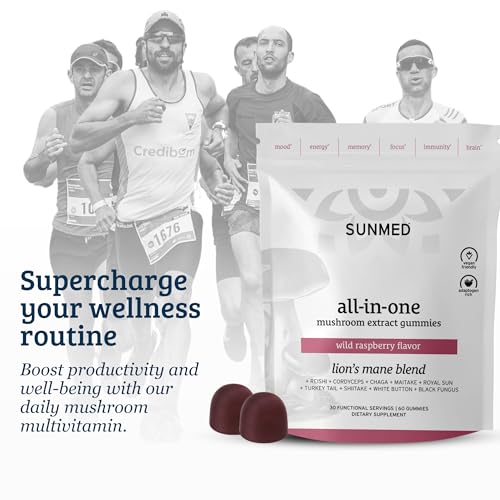 SUNMED mushroom gummies with adaptogens