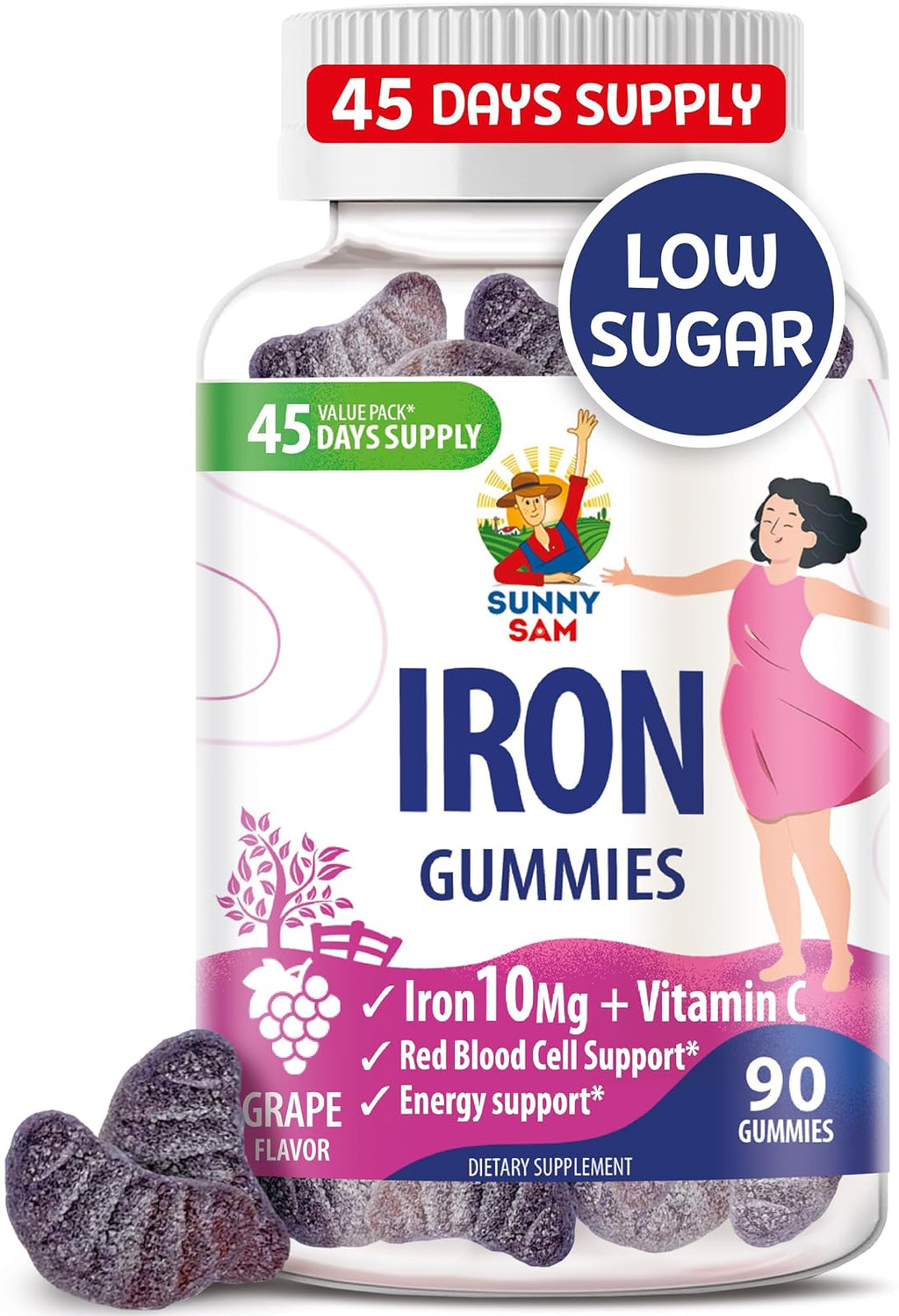 SUNNY SAM iron gummies for energy