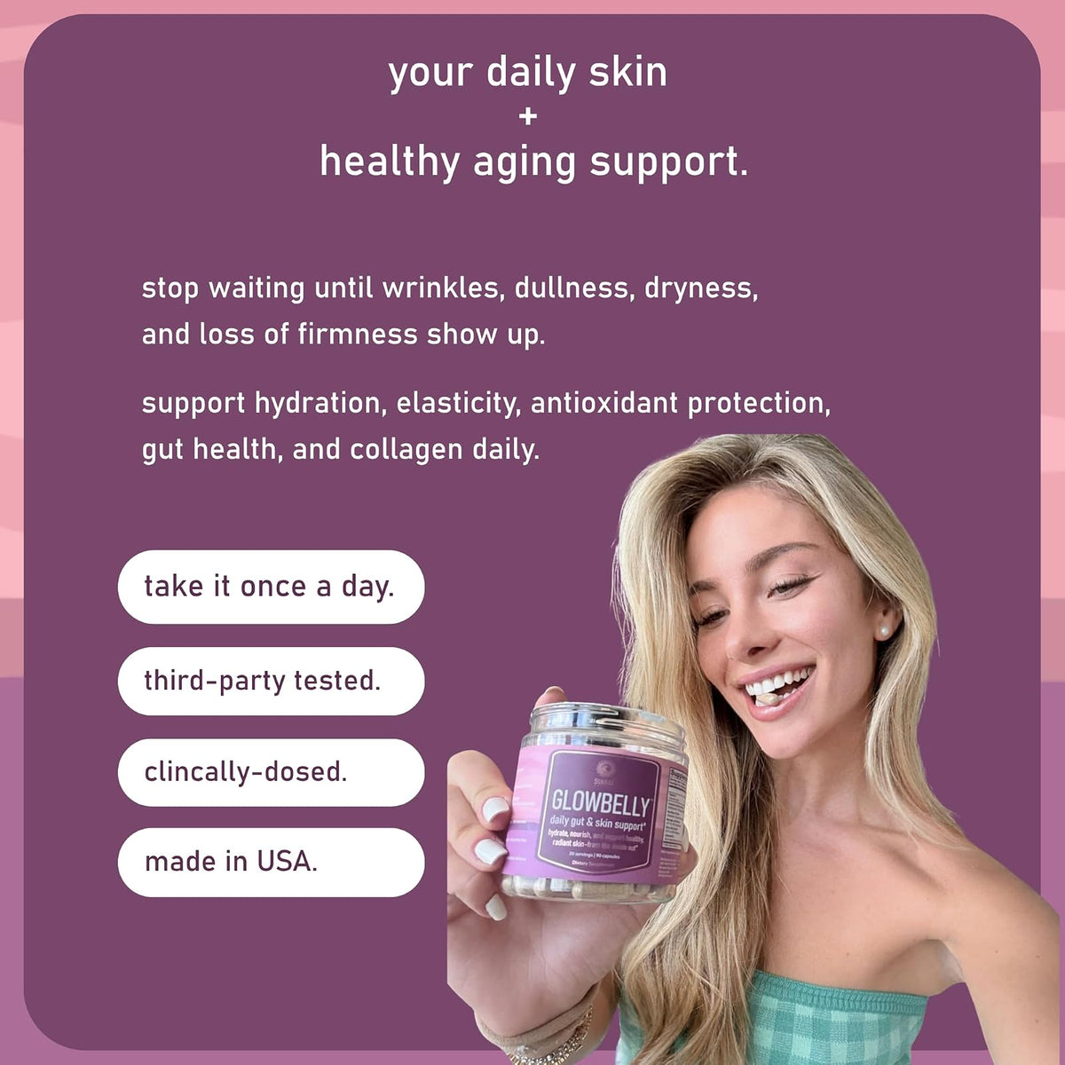 Sunrae Glowbelly capsules for beauty