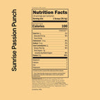 Sunrise Passion Punch whey protein drink