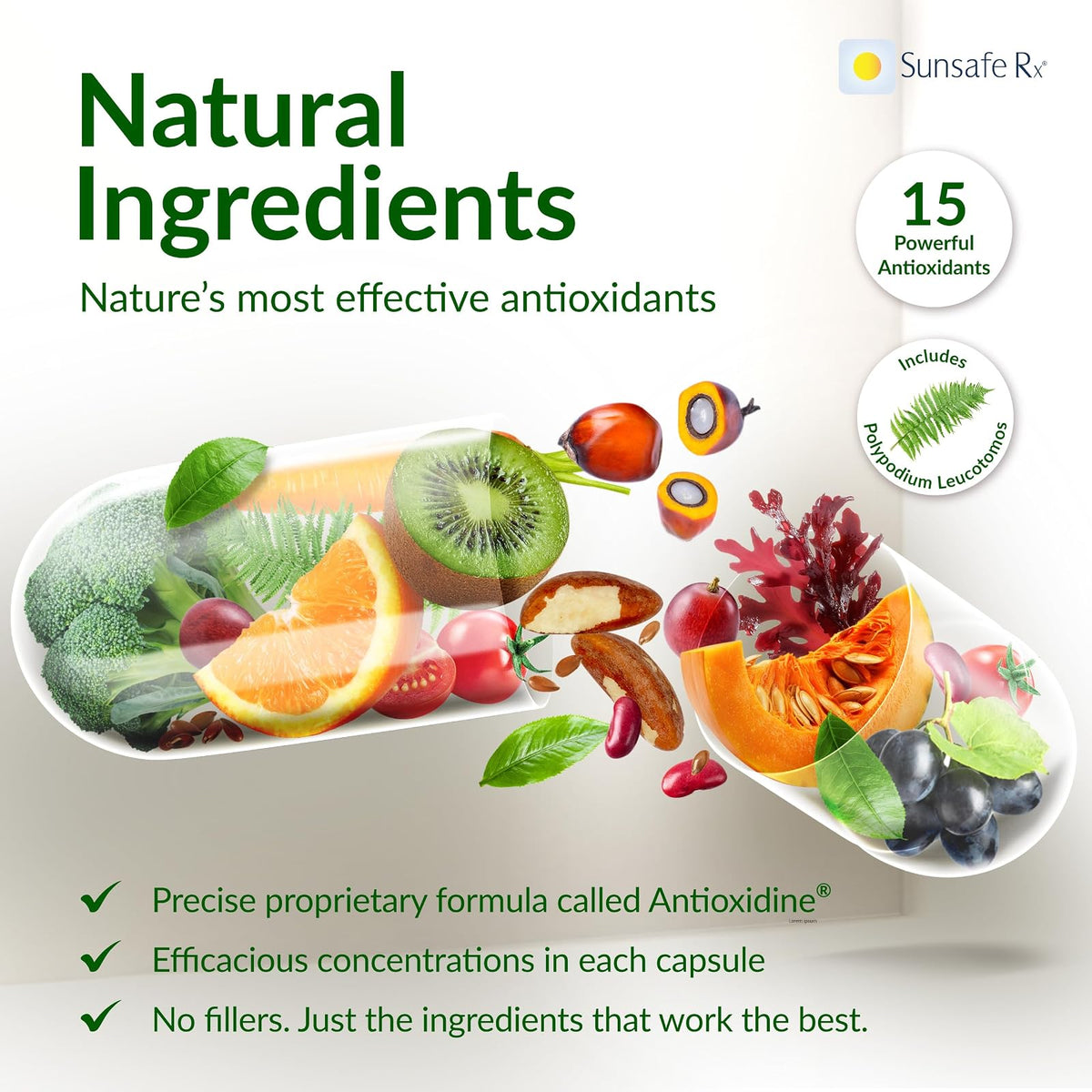 Sunsafe Rx capsules for youthful skin