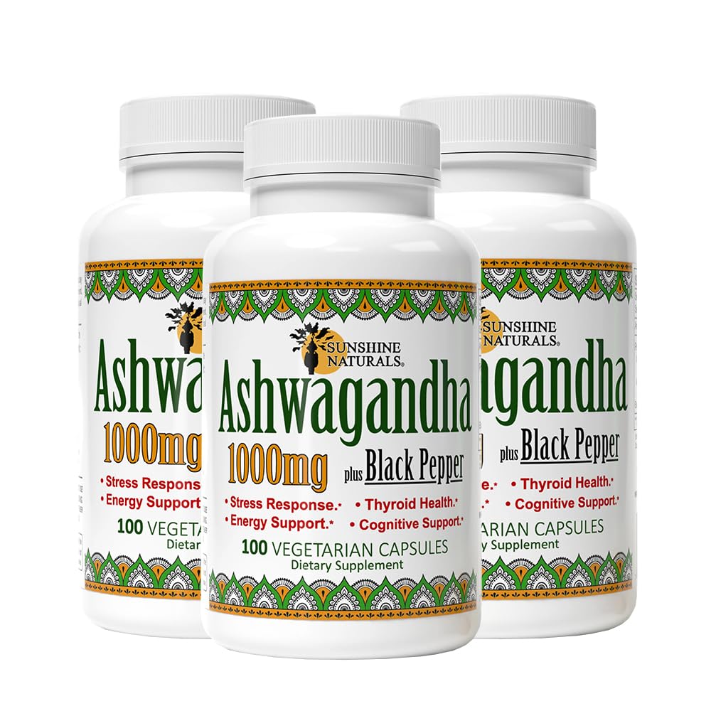 Sunshine Naturals ashwagandha supplement for stress relief