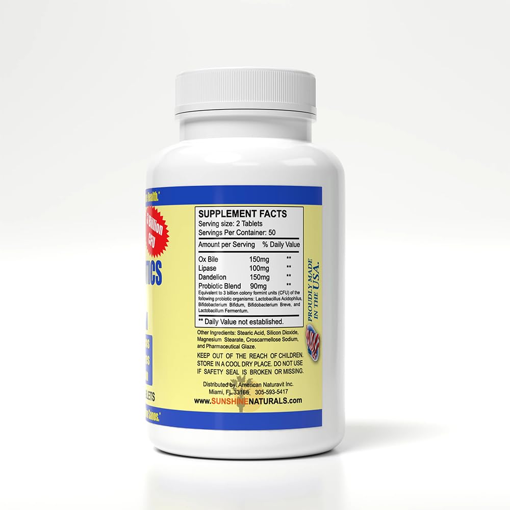 Sunshine Naturals blended vitamins for better digestion