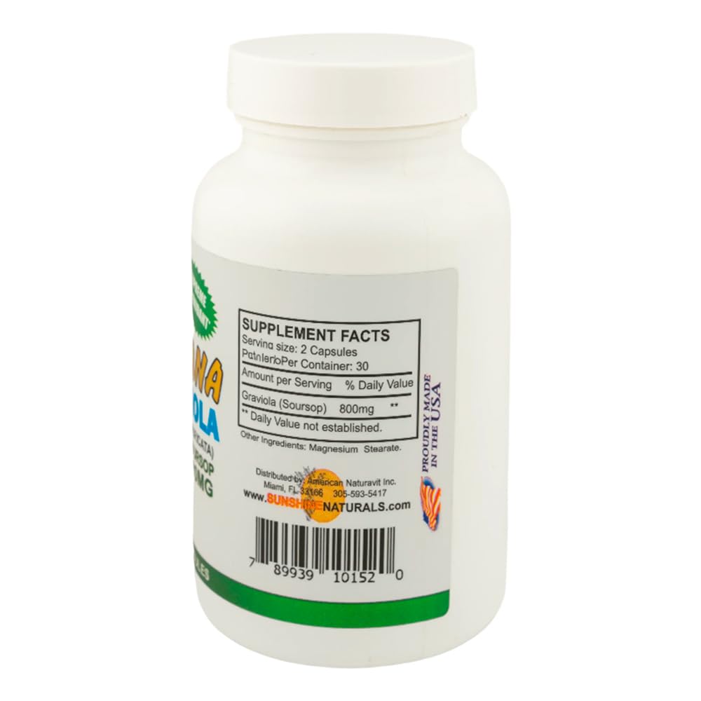 Sunshine Naturals Graviola supplement pack of 3