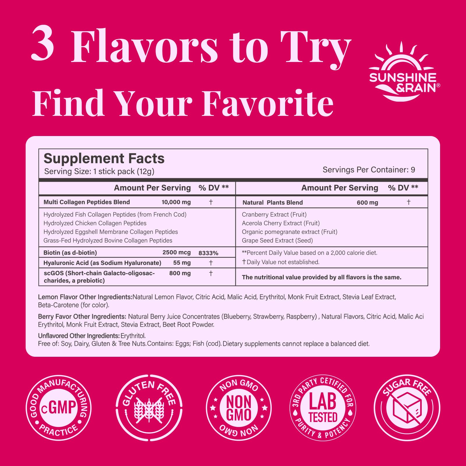 Sunshine & Rain collagen benefits