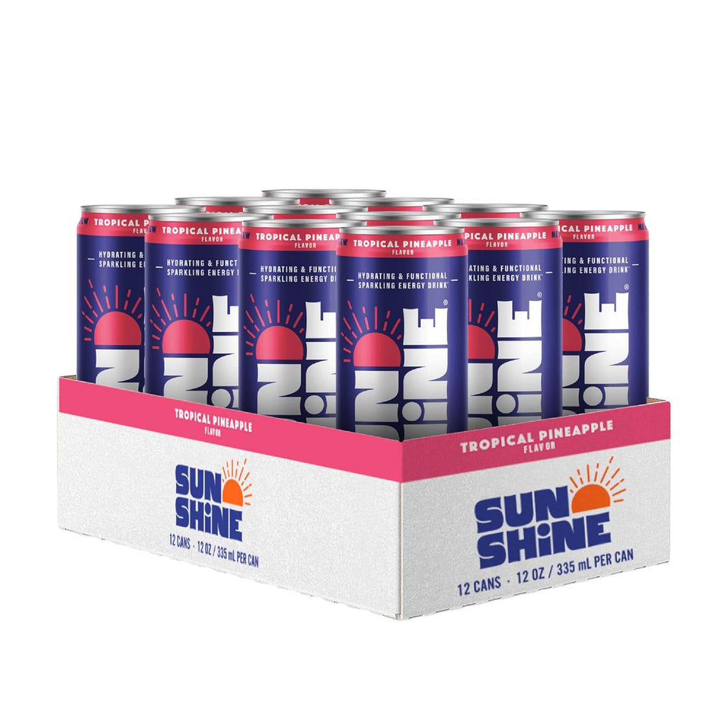 Sunshine sparkling energy drink pineapple flavour